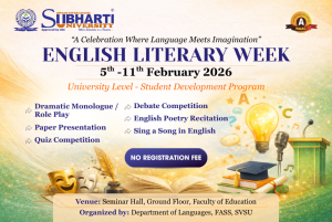 English Literary Week 2026 - Subharti University News